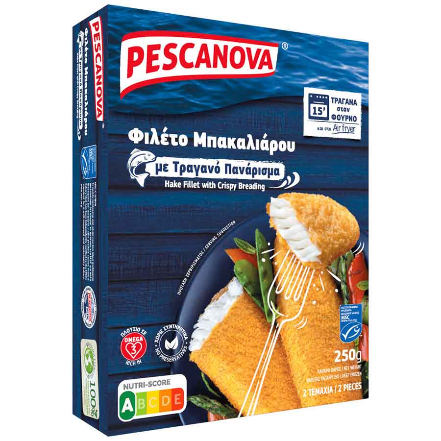 Pescanova Μπακαλιάρος Φιλέτο Με Τραγανό Πανάρισμα 250γρ.